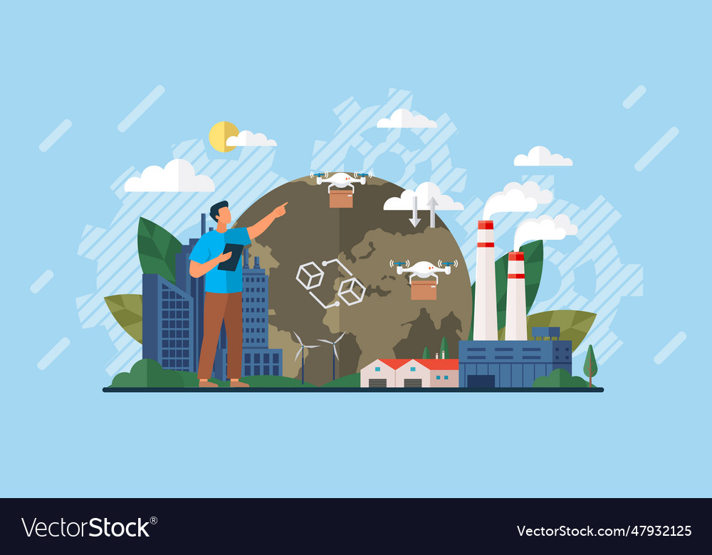 Open Automation Architecture Open Source Robotics Vector Image