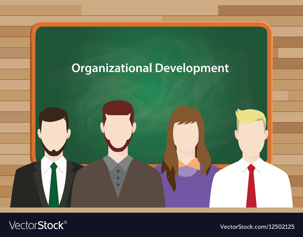 Organizational development program in Royalty Free Vector