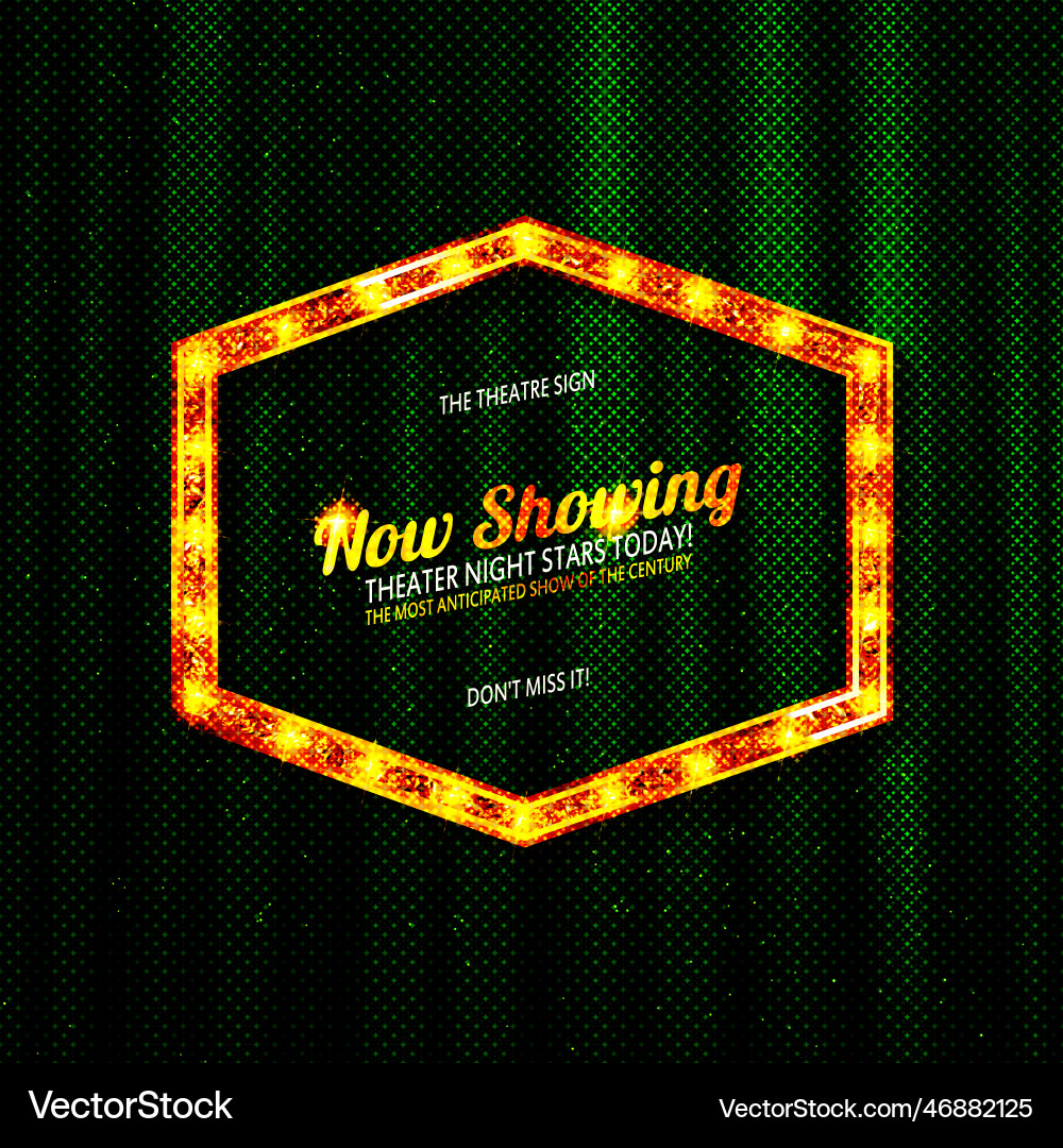 Retro light sign vintage style banner Royalty Free Vector