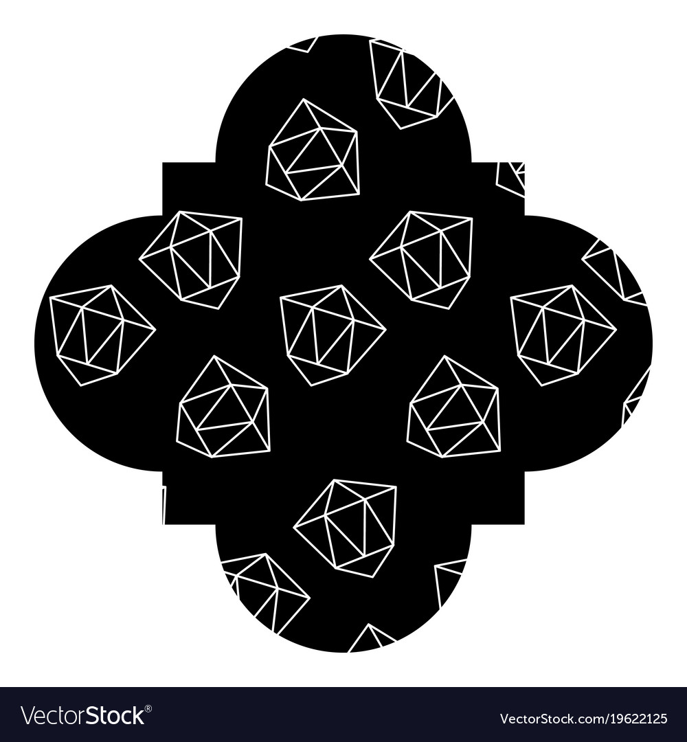 Seamless pattern label shape diamond decoration Vector Image
