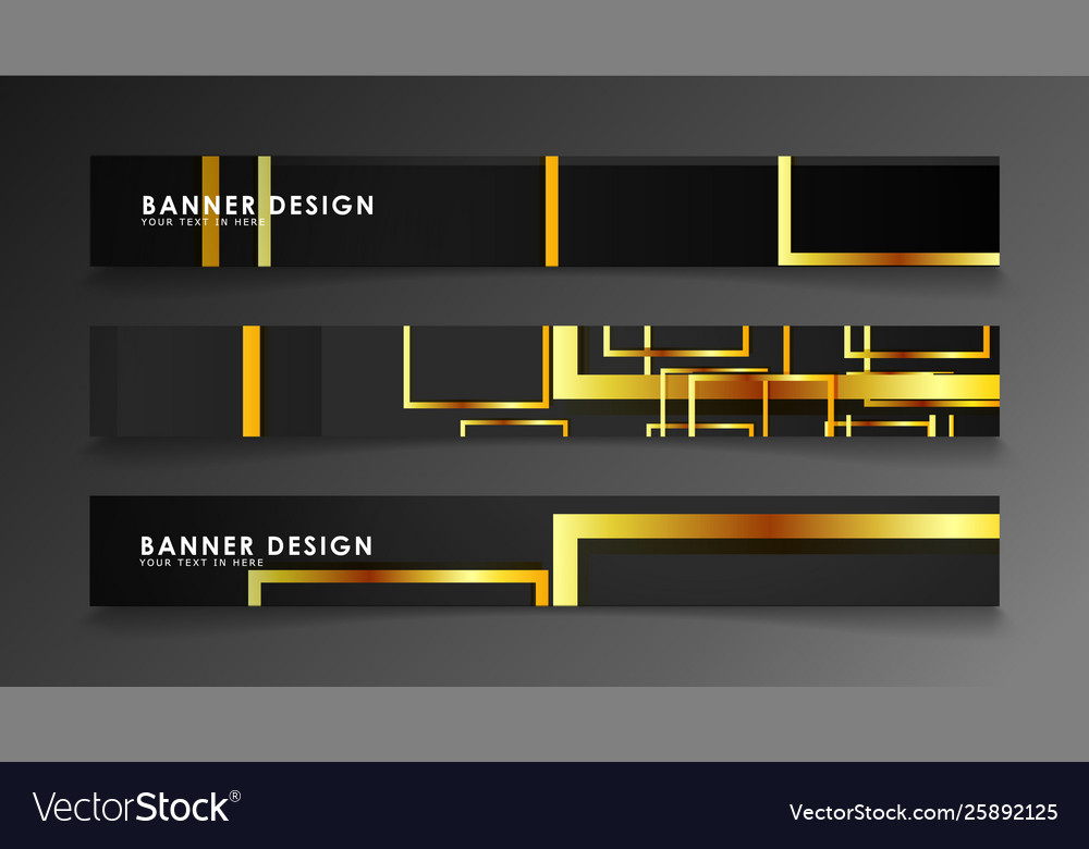 Set a banner with a rectangular background in Vector Image