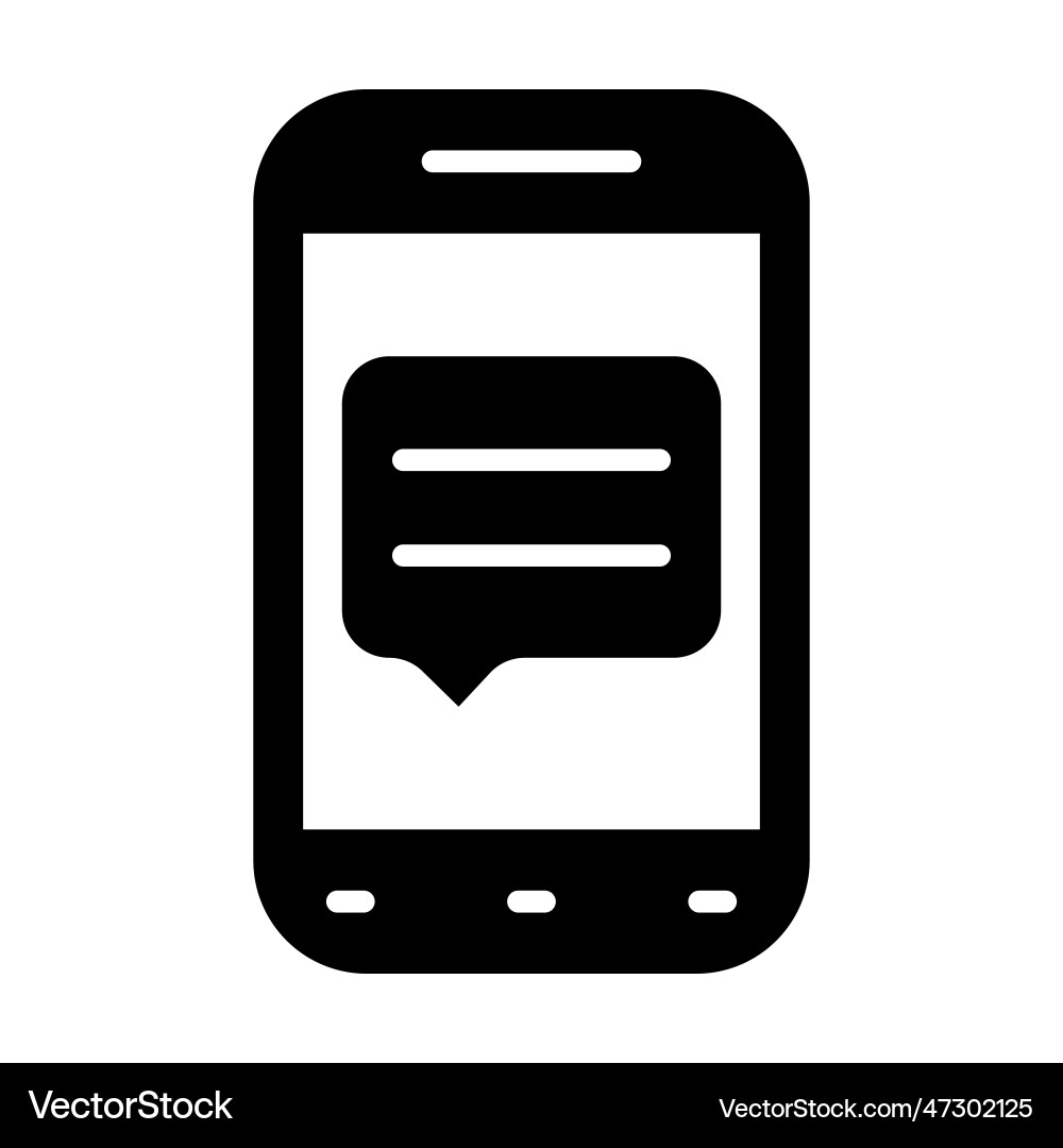 Sms glyph icon for personal and commercial use Vector Image