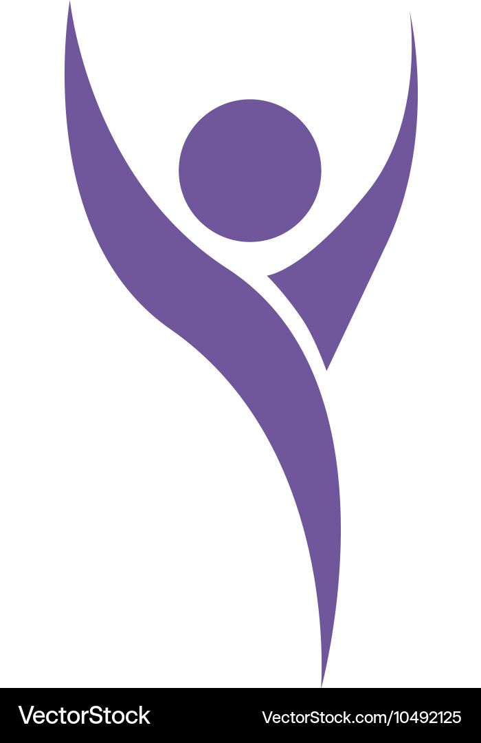 Symbol healthy person design Royalty Free Vector Image