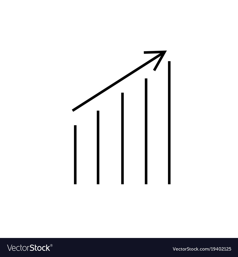 Up chart icon Royalty Free Vector Image - VectorStock