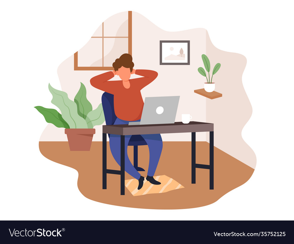 Work from home concept Royalty Free Vector Image