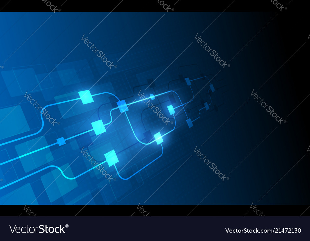 Abstract Circuit Networking Blockchain Concept Vector Image 3381
