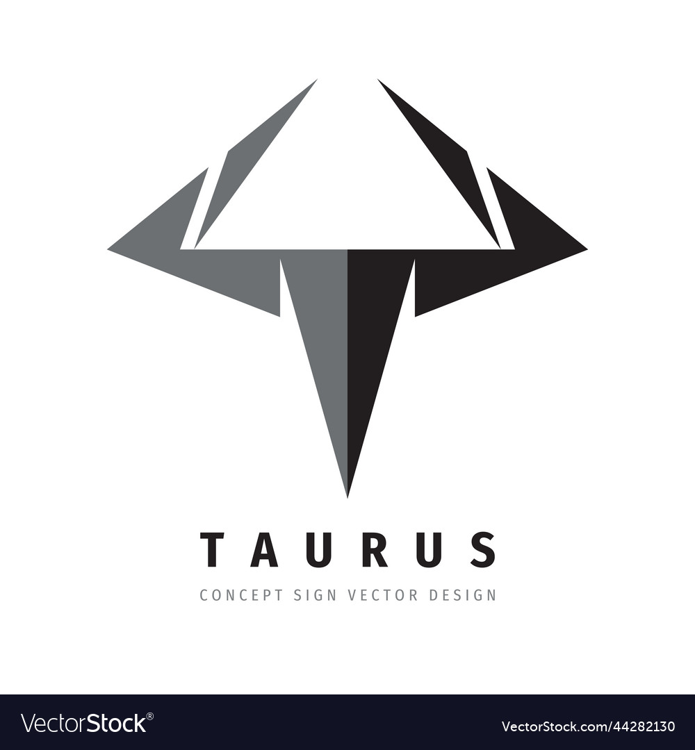 Abstract taurus logo template concept Royalty Free Vector