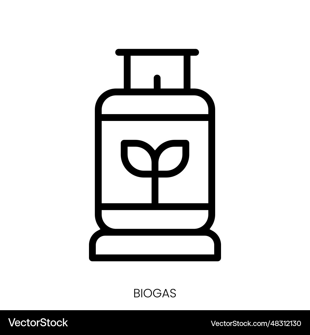 Biogas icon line art style design isolated on Vector Image
