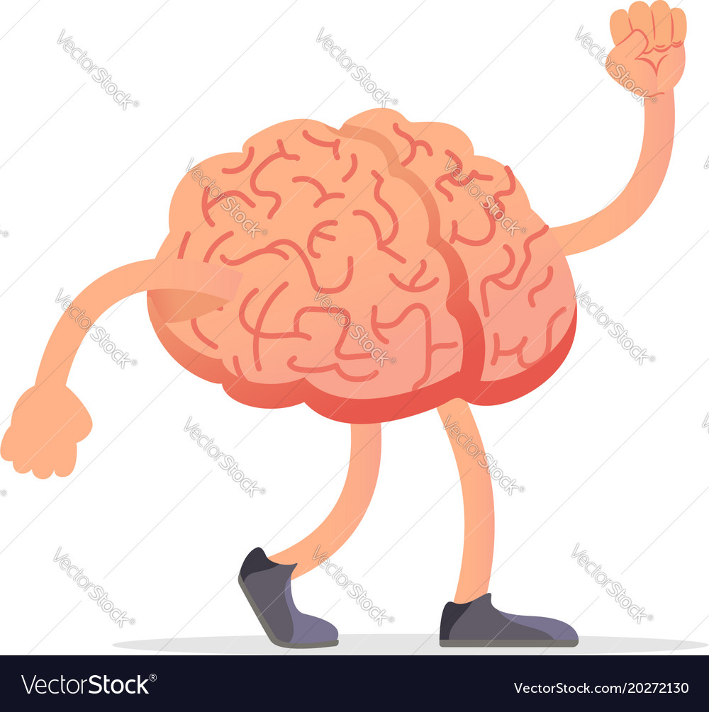 Brain mind concept drawing Royalty Free Vector Image