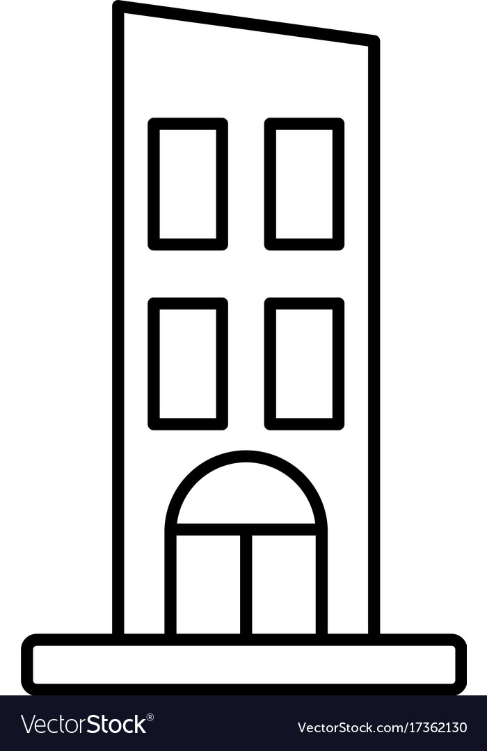 Building tower isolated Royalty Free Vector Image