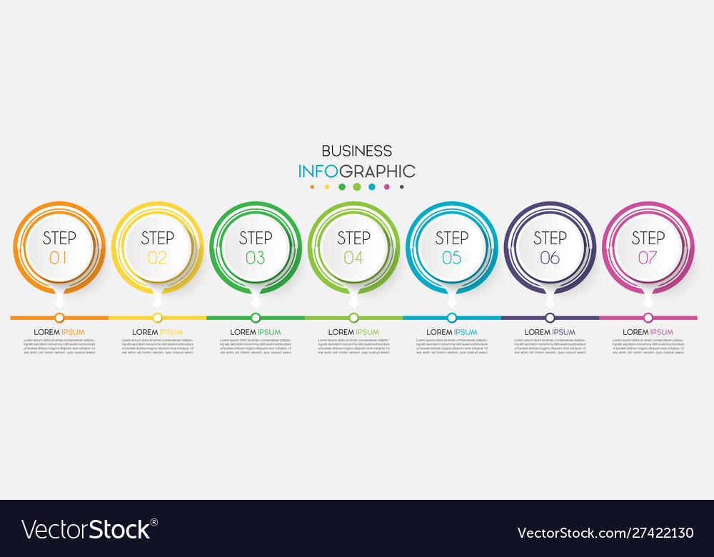 Business infographic timeline data visualization Vector Image
