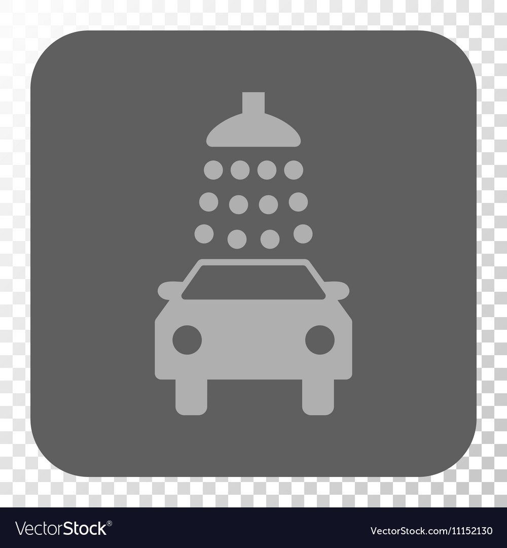 Car wash rounded square button Royalty Free Vector Image