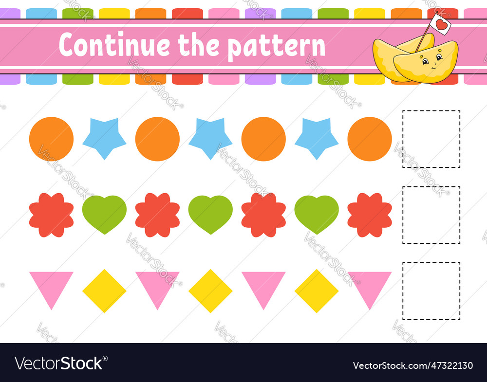 Continue the pattern education developing Vector Image