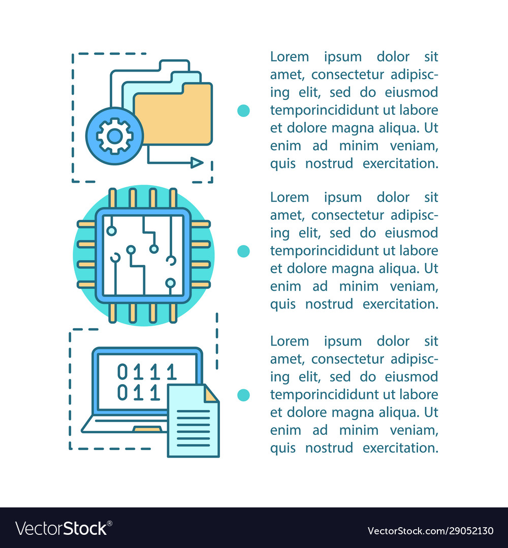 Digital technology article page template Vector Image