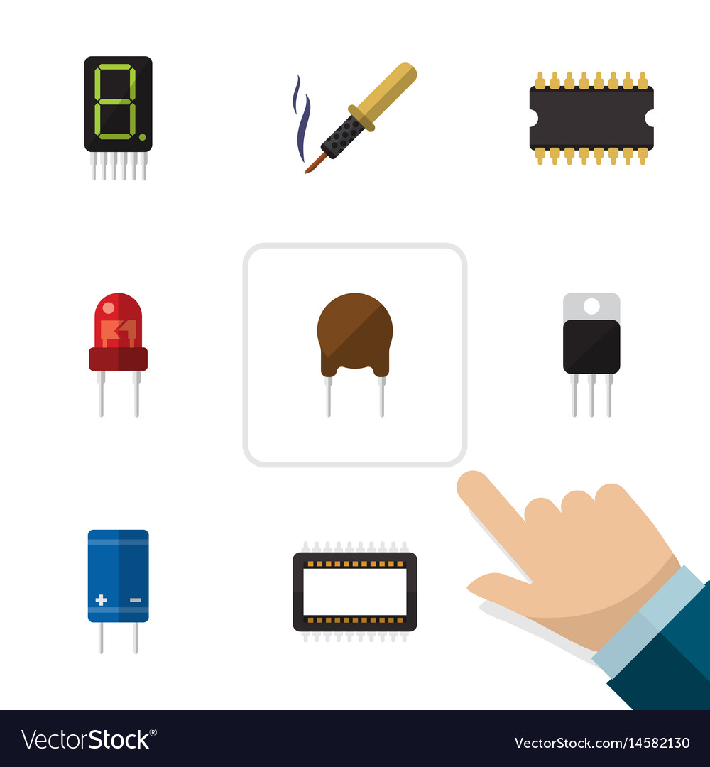 Flat electronics set display repair mainframe Vector Image
