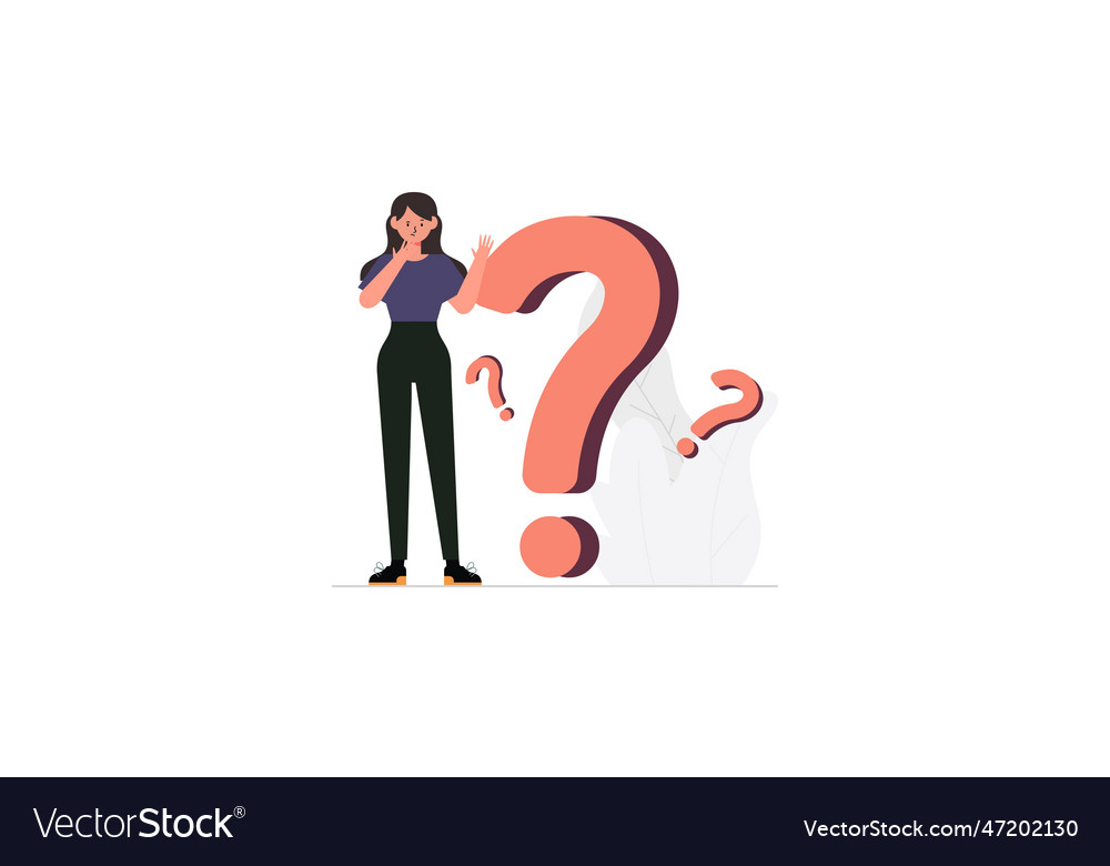 Frequently asked questions concept Royalty Free Vector Image