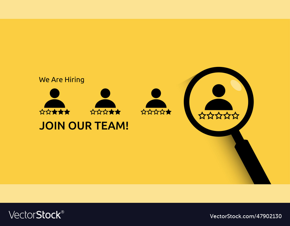 Join our team concept minimal business recruiting Vector Image Join our team concept minimal business recruiting Vector Image
