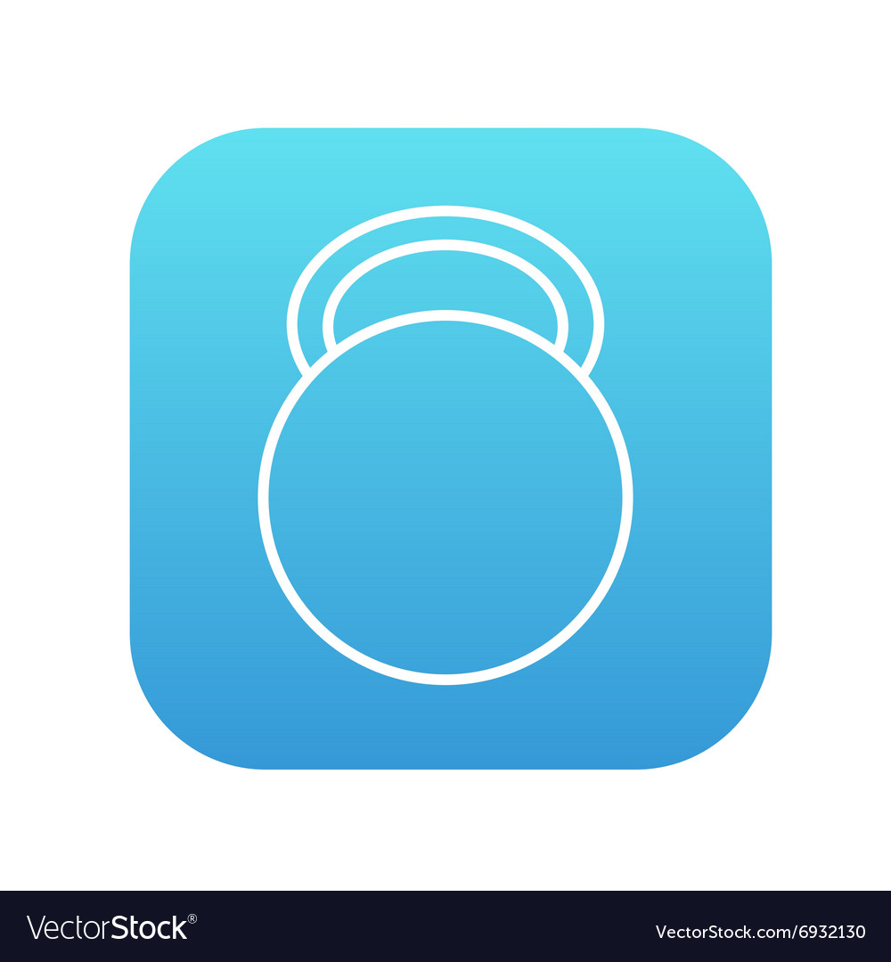 Kettlebell line icon Royalty Free Vector Image