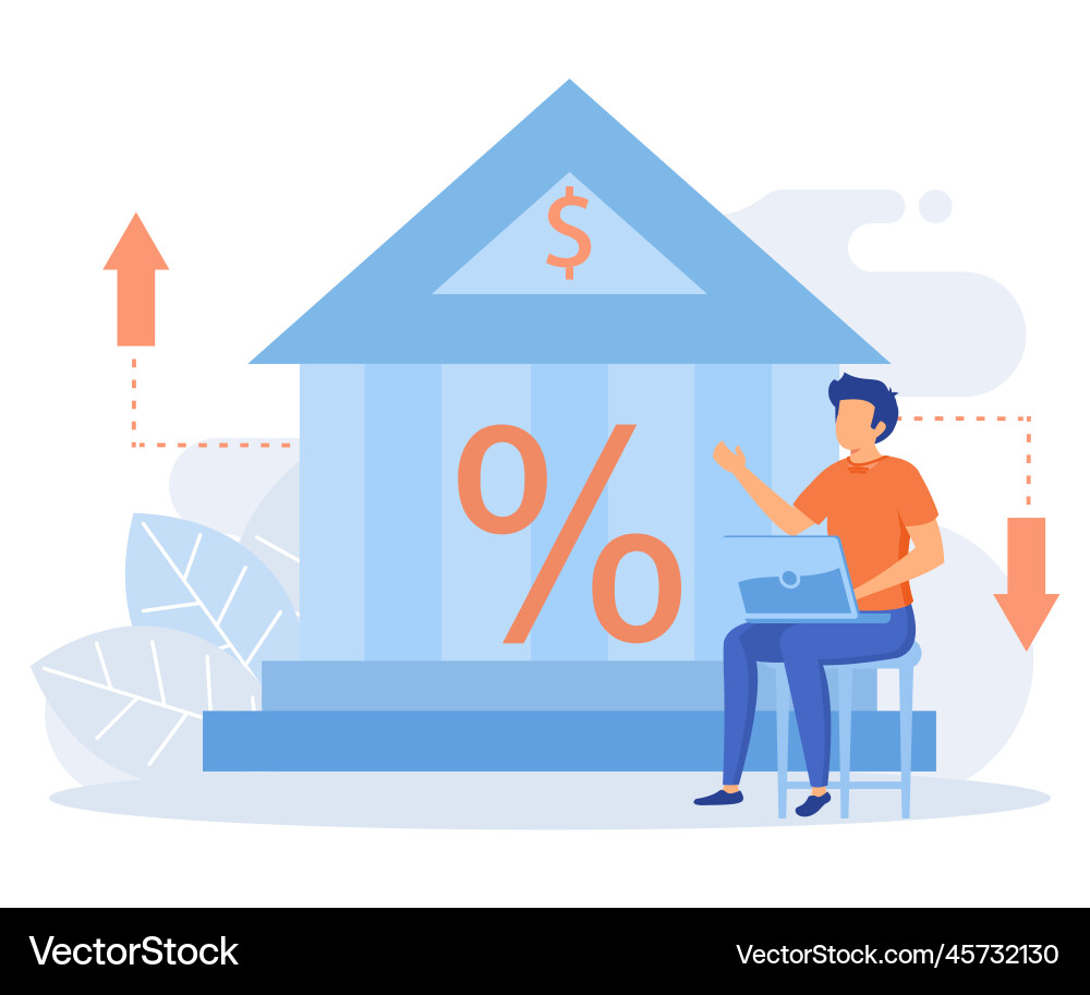 Public finance central bank conduct monetary Vector Image