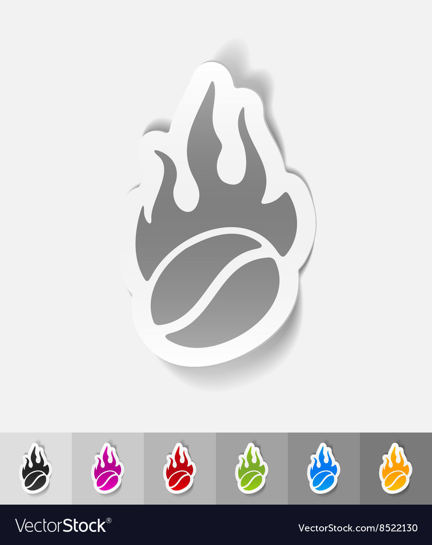 Realistic design element coffee roasting Vector Image