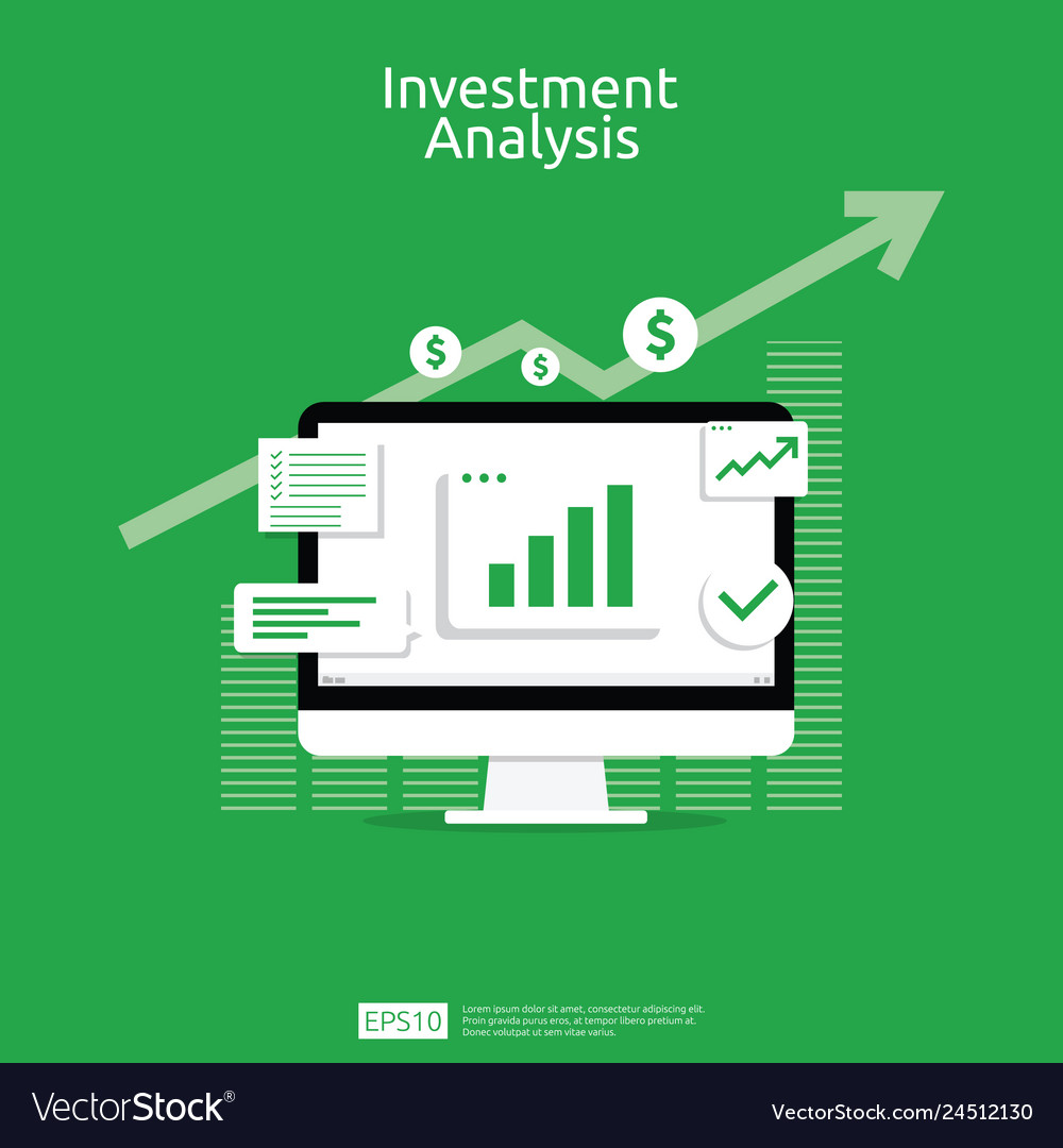 Spreadsheet on computer screen flat financial Vector Image
