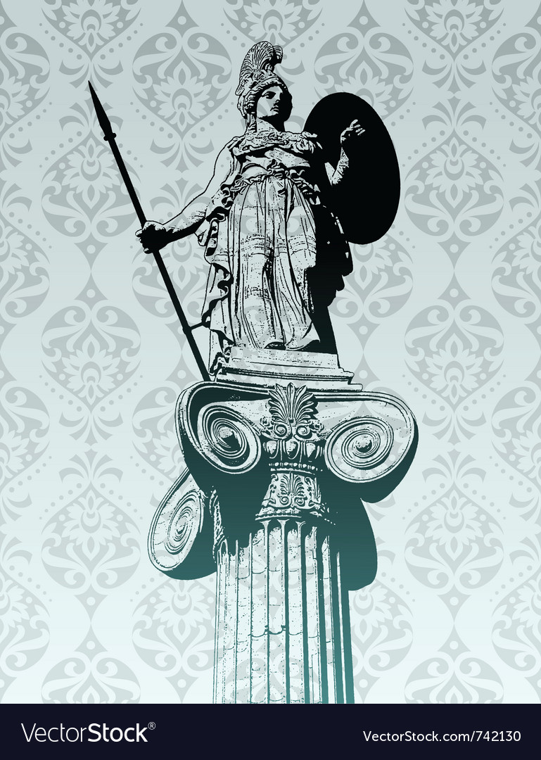Statue athena Royalty Free Vector Image - VectorStock