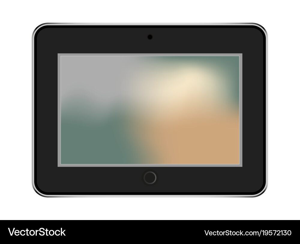 Tablet in ipad style black color with trending Vector Image