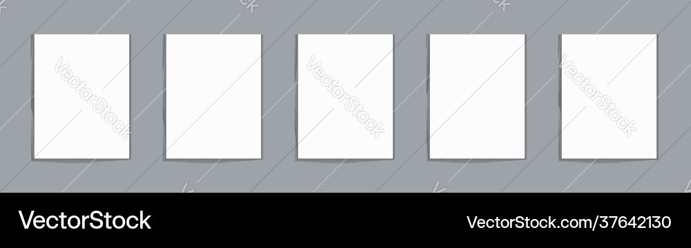 White paper sheet blank paper page with shadow Vector Image