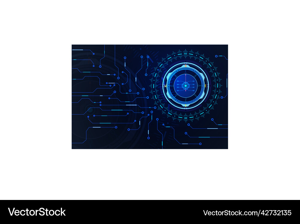 Abstract hud scifi futuristic compass navigator Vector Image