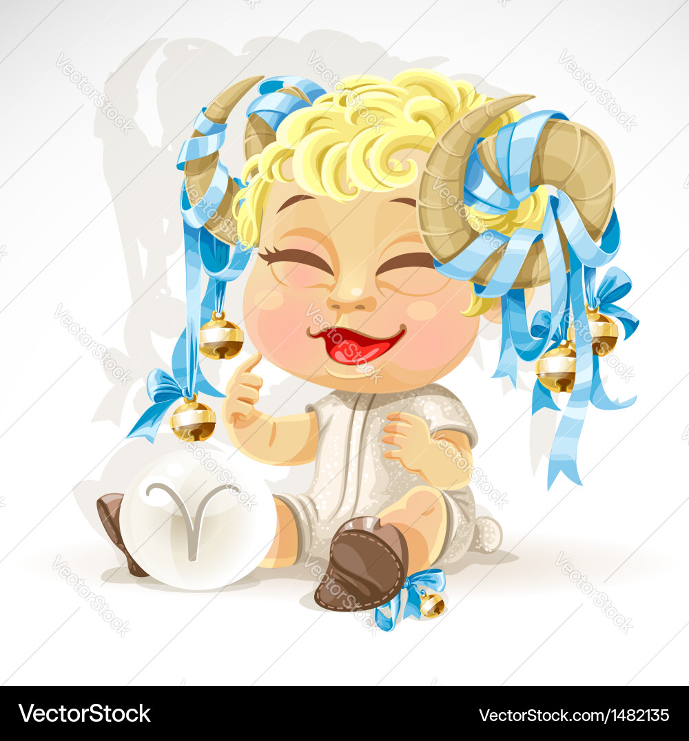 Baby zodiac - sign Aries Royalty Free Vector Image