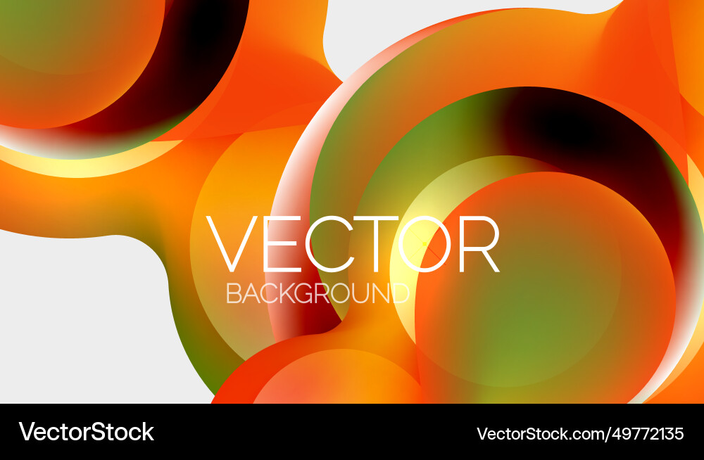 Beautiful flowing round shapes and circles Vector Image