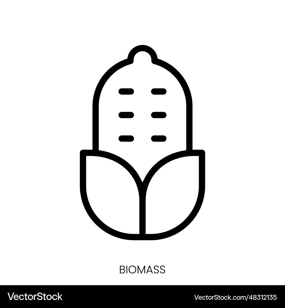 Biomass icon line art style design isolated Vector Image
