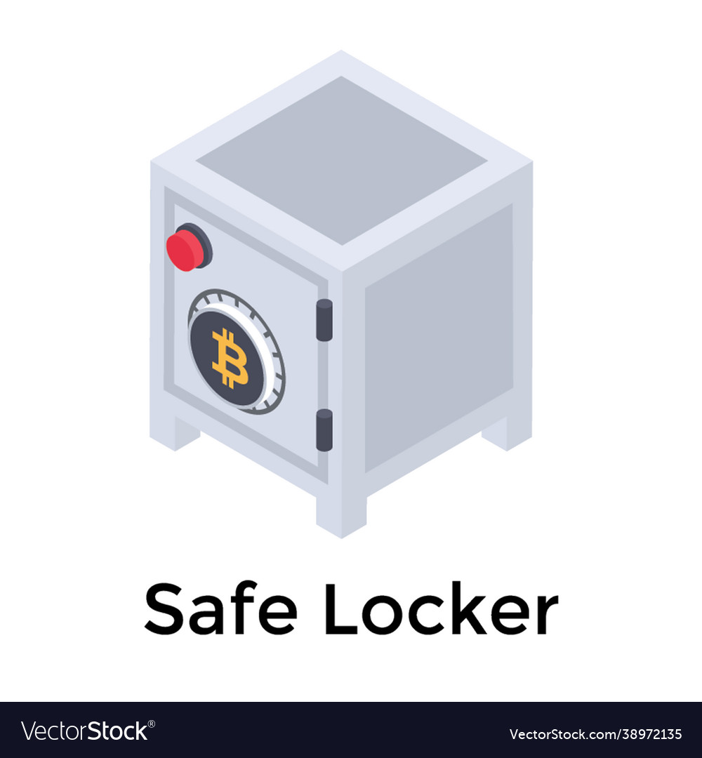 Bitcoin locker Royalty Free Vector Image - VectorStock