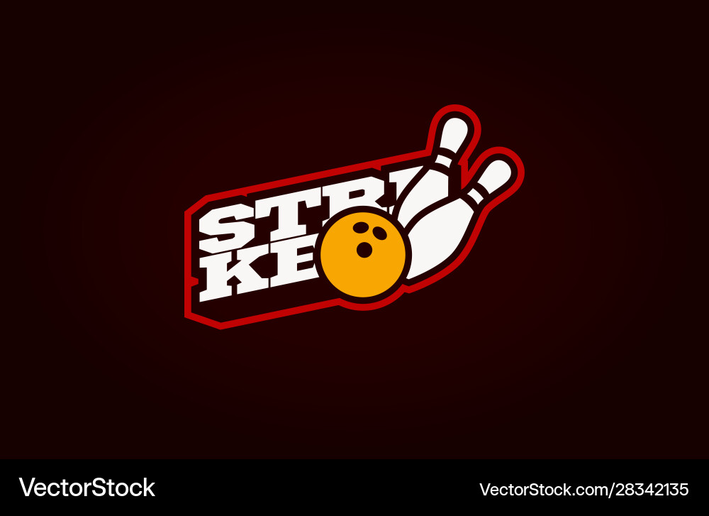 Bowling strike mascot modern professional sport Vector Image