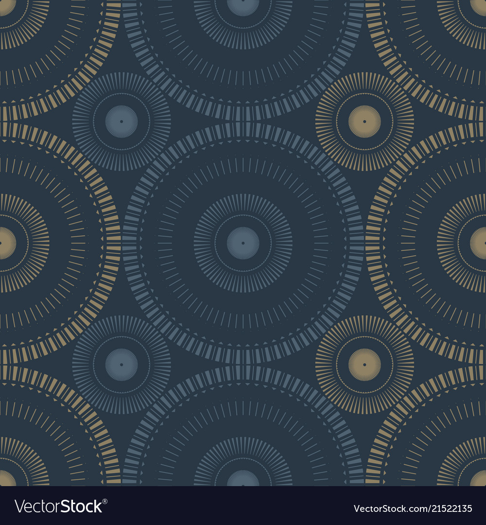 Circular large scale seamless pattern Royalty Free Vector