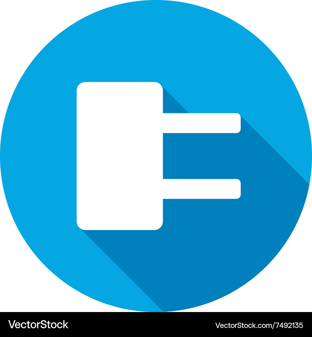 Electric plug sign power energy symbol Royalty Free Vector