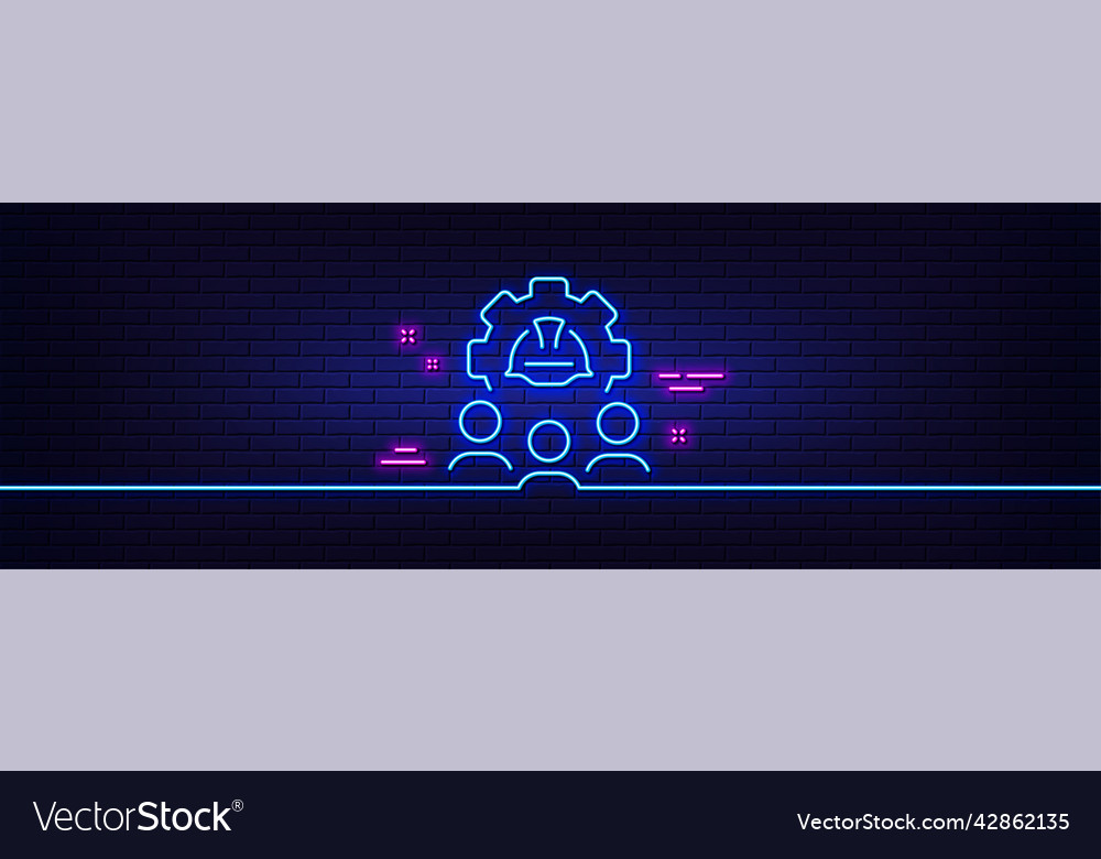 Engineering team line icon engineer or architect Vector Image Engineering team line icon engineer or architect Vector Image