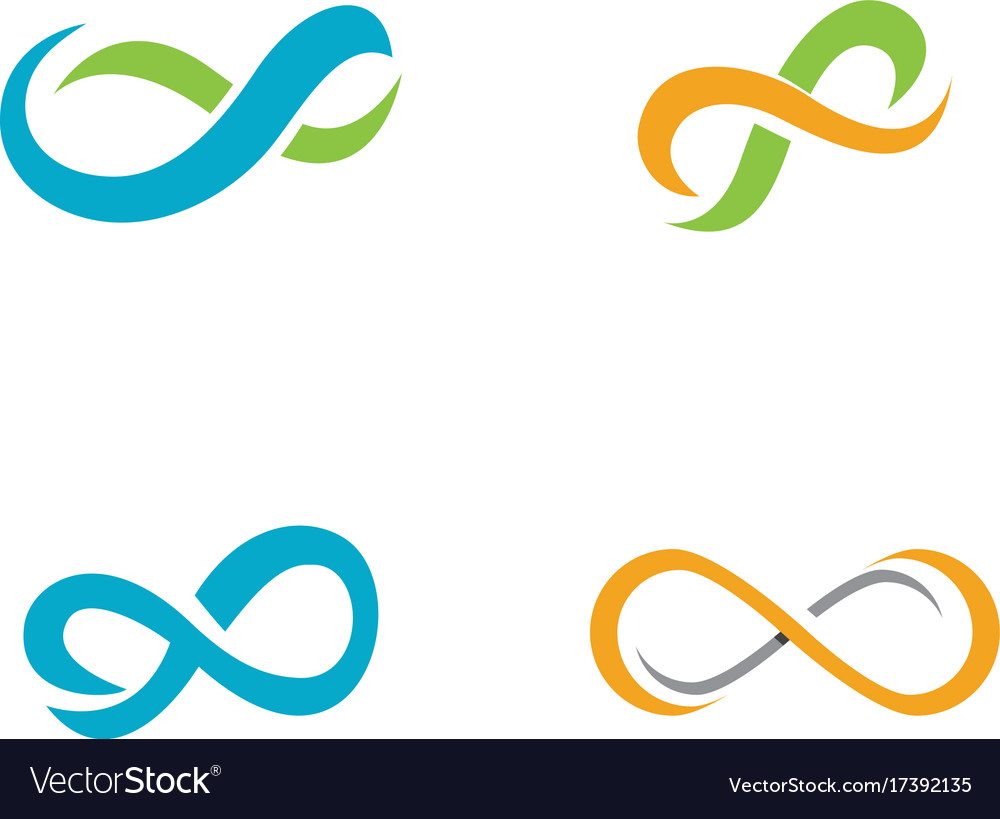 Infinity design logo template Royalty Free Vector Image