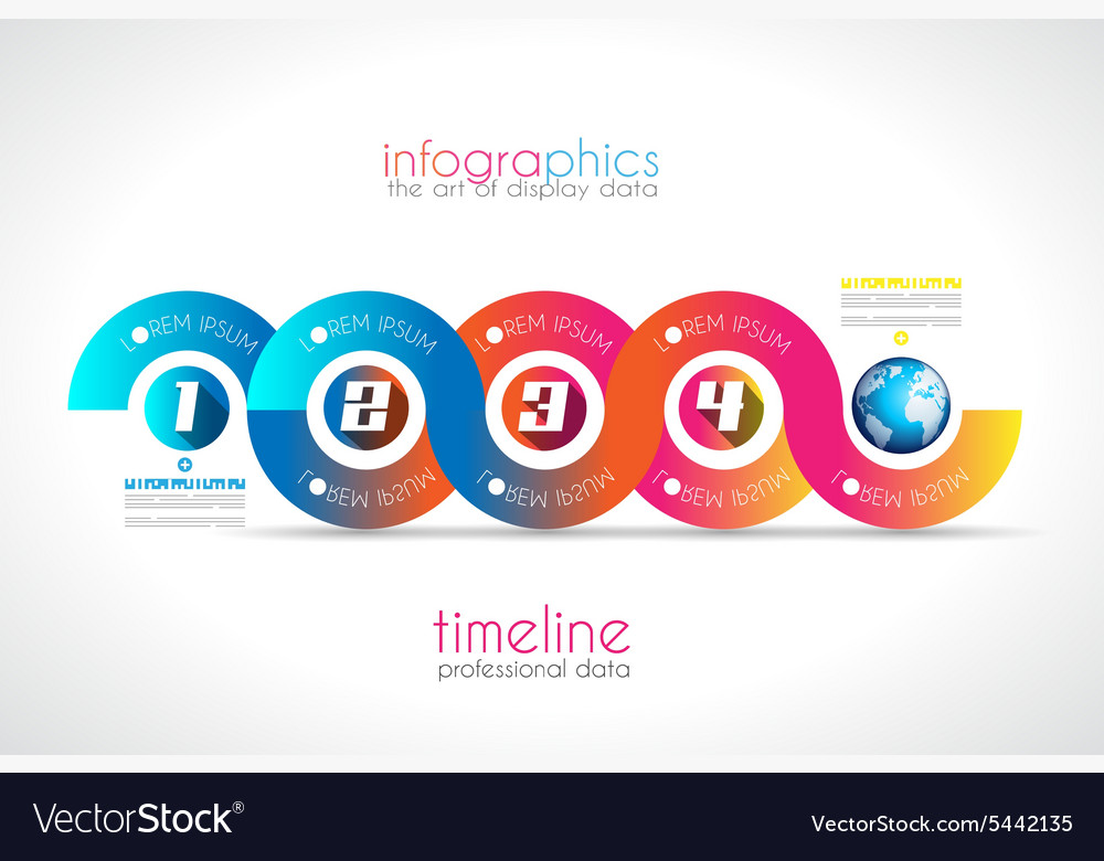 Infographic design template with modern flat style