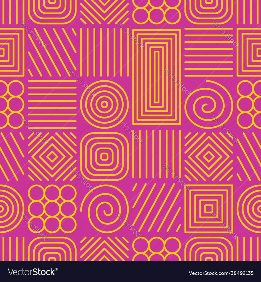 Linear geometric pattern seamless abstract modern Vector Image