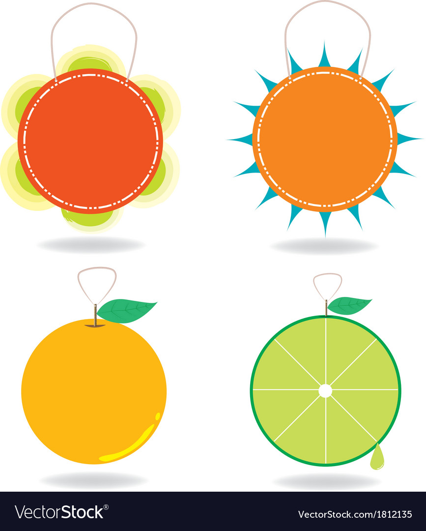 Orange label Royalty Free Vector Image - VectorStock