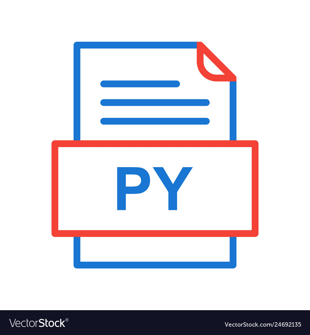 Py file document icon Royalty Free Vector Image