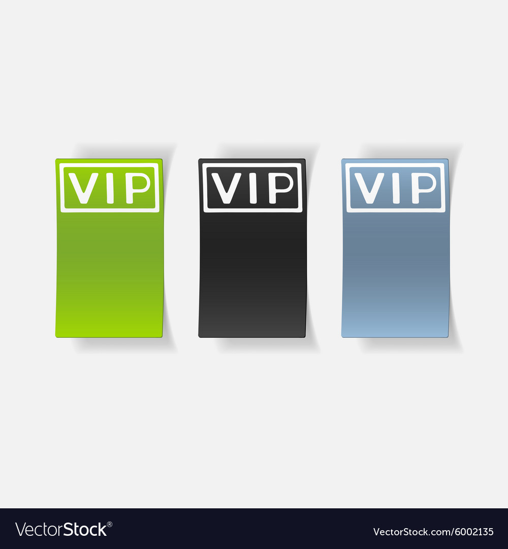 Realistic design element vip Royalty Free Vector Image