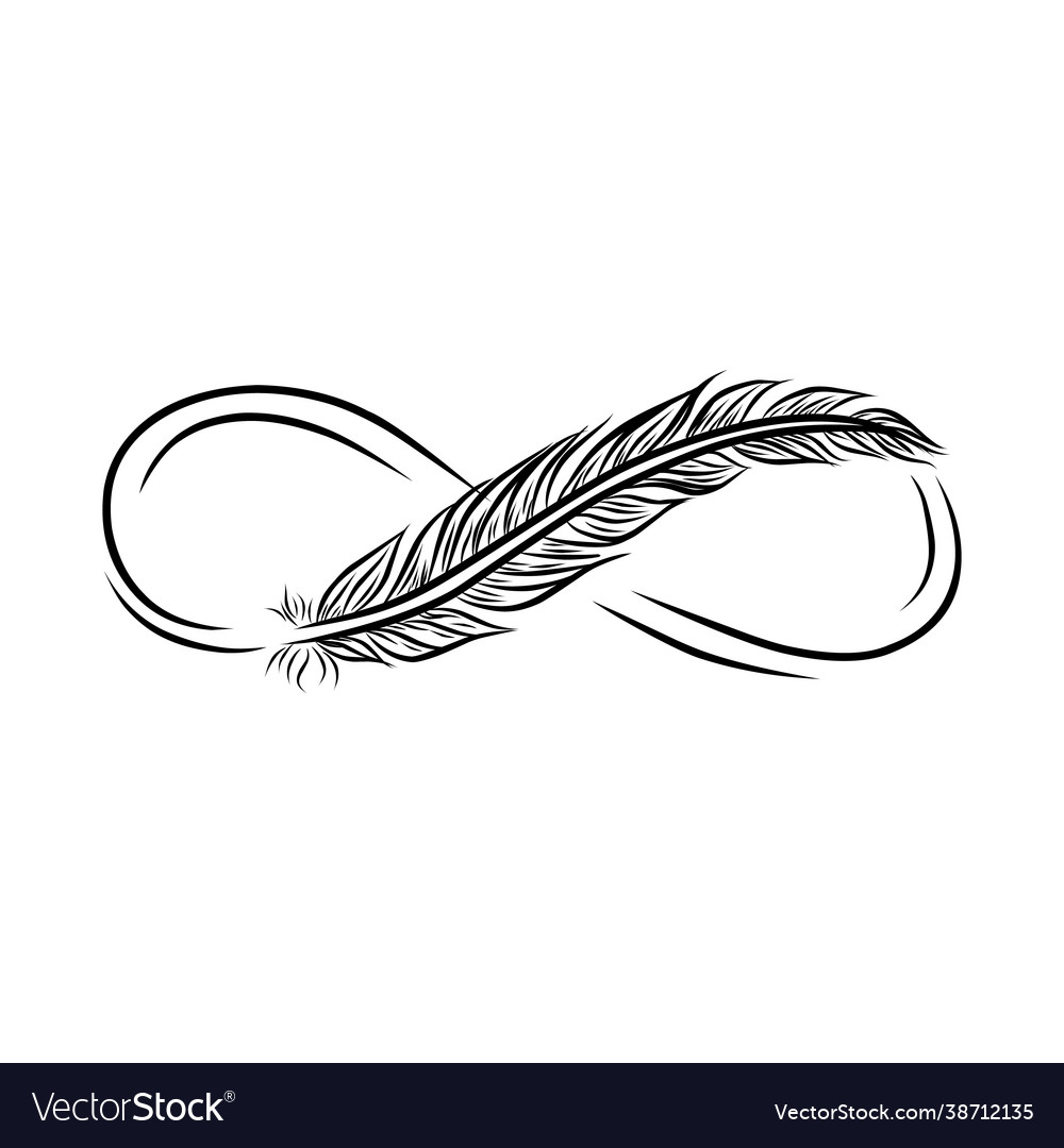 Timeless infinity logo design Royalty Free Vector Image