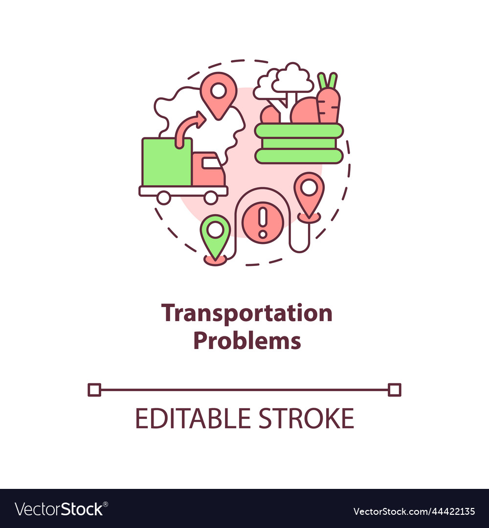 Transportation problems concept icon Royalty Free Vector