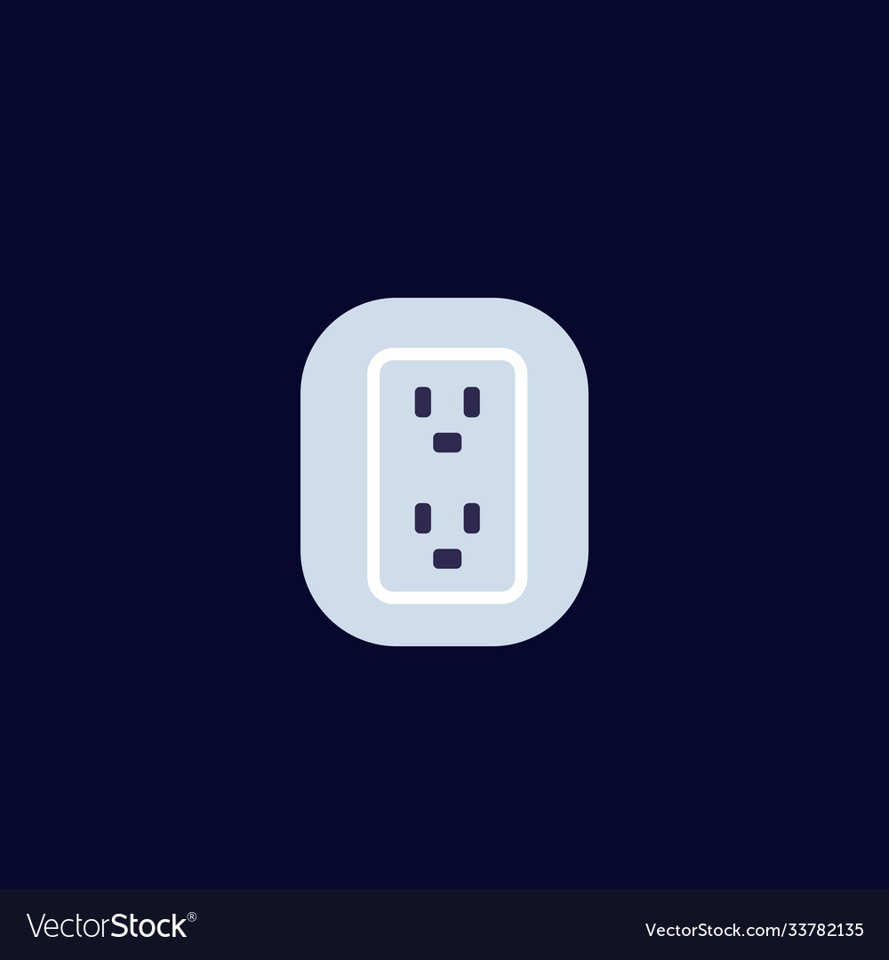 Uk british socket icon Royalty Free Vector Image