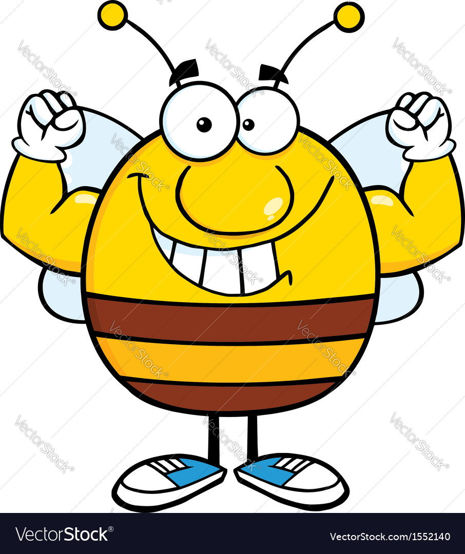 Bee cartoon Royalty Free Vector Image - VectorStock