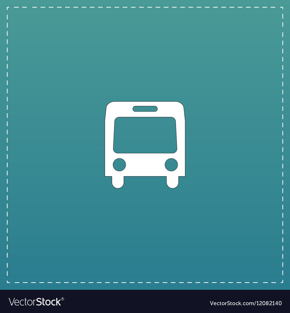 Bus flat icon Royalty Free Vector Image - VectorStock