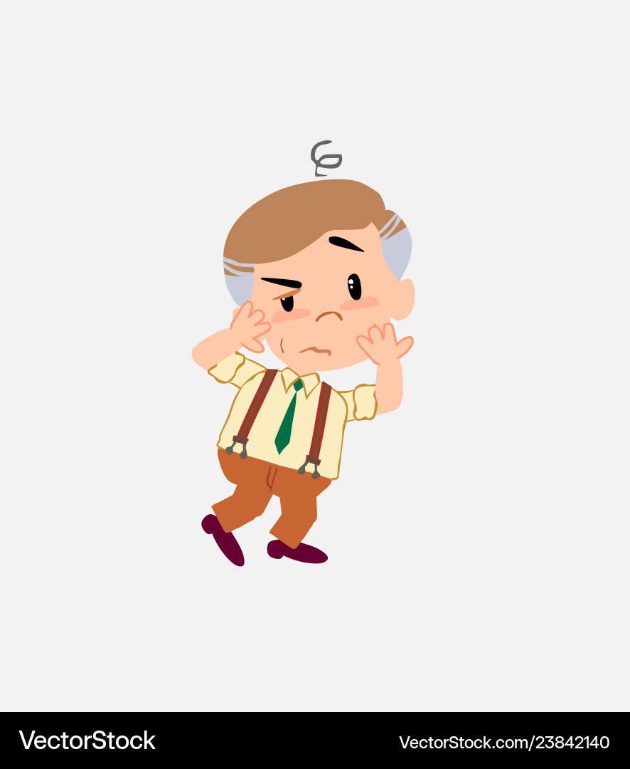 Businessman in smart casual style something sick Vector Image