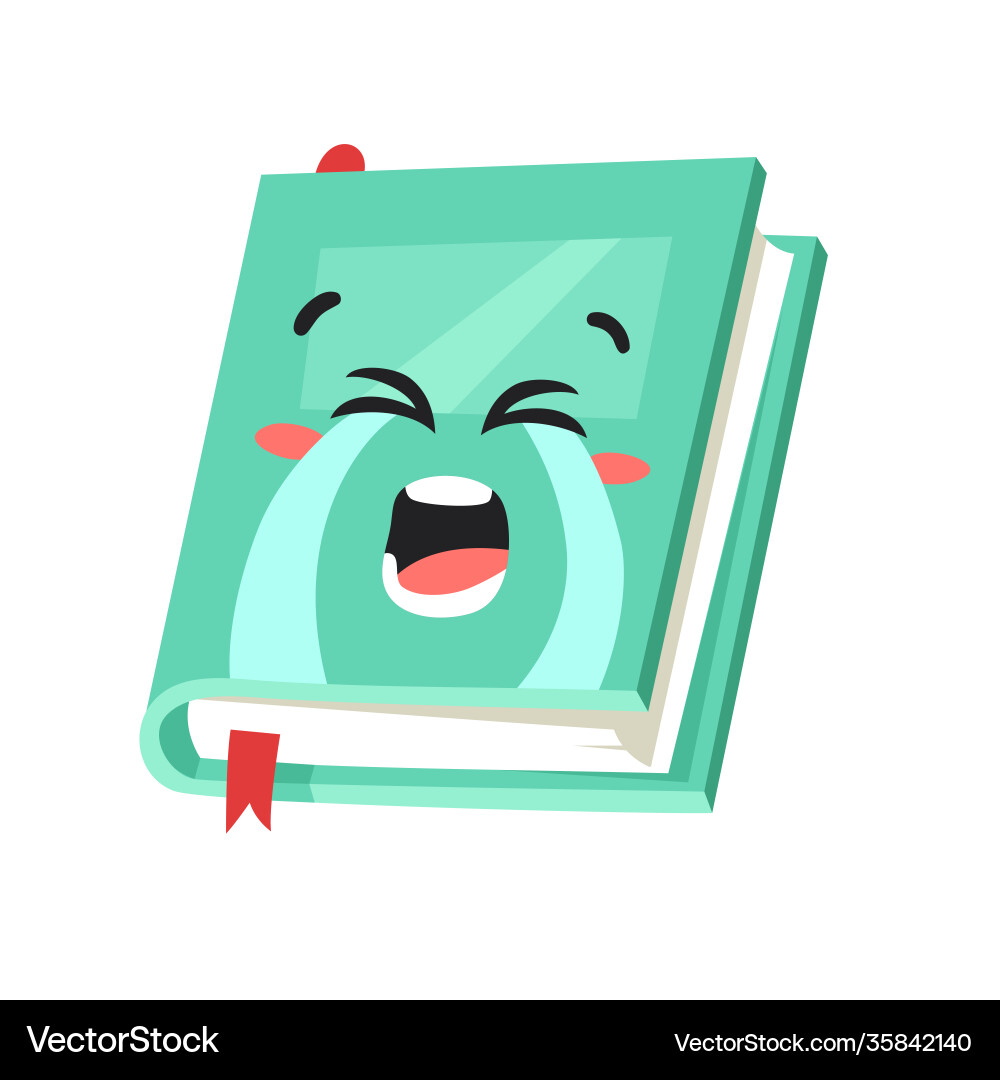 Cartoon drawing set book for student emoji Vector Image